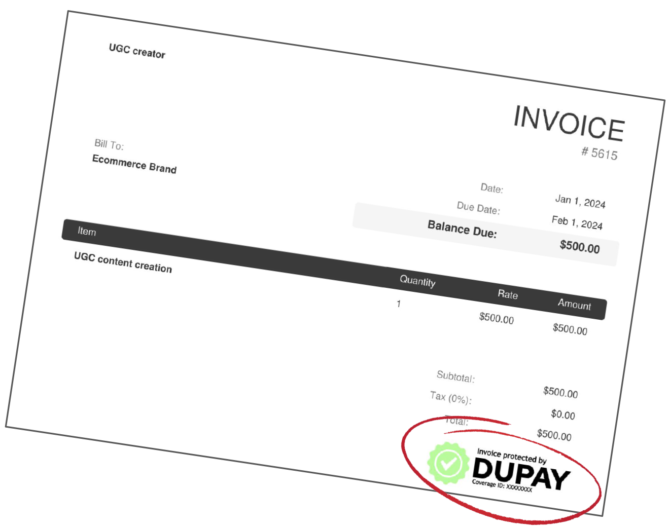 Protected by DUPAY Invoice